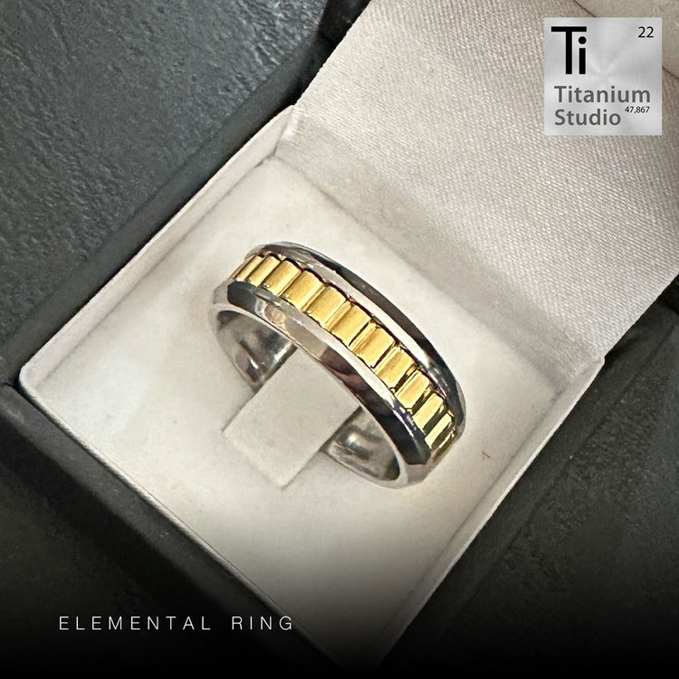 Gold Inlay Elemental Ring – Titanium Studios Pty Ltd