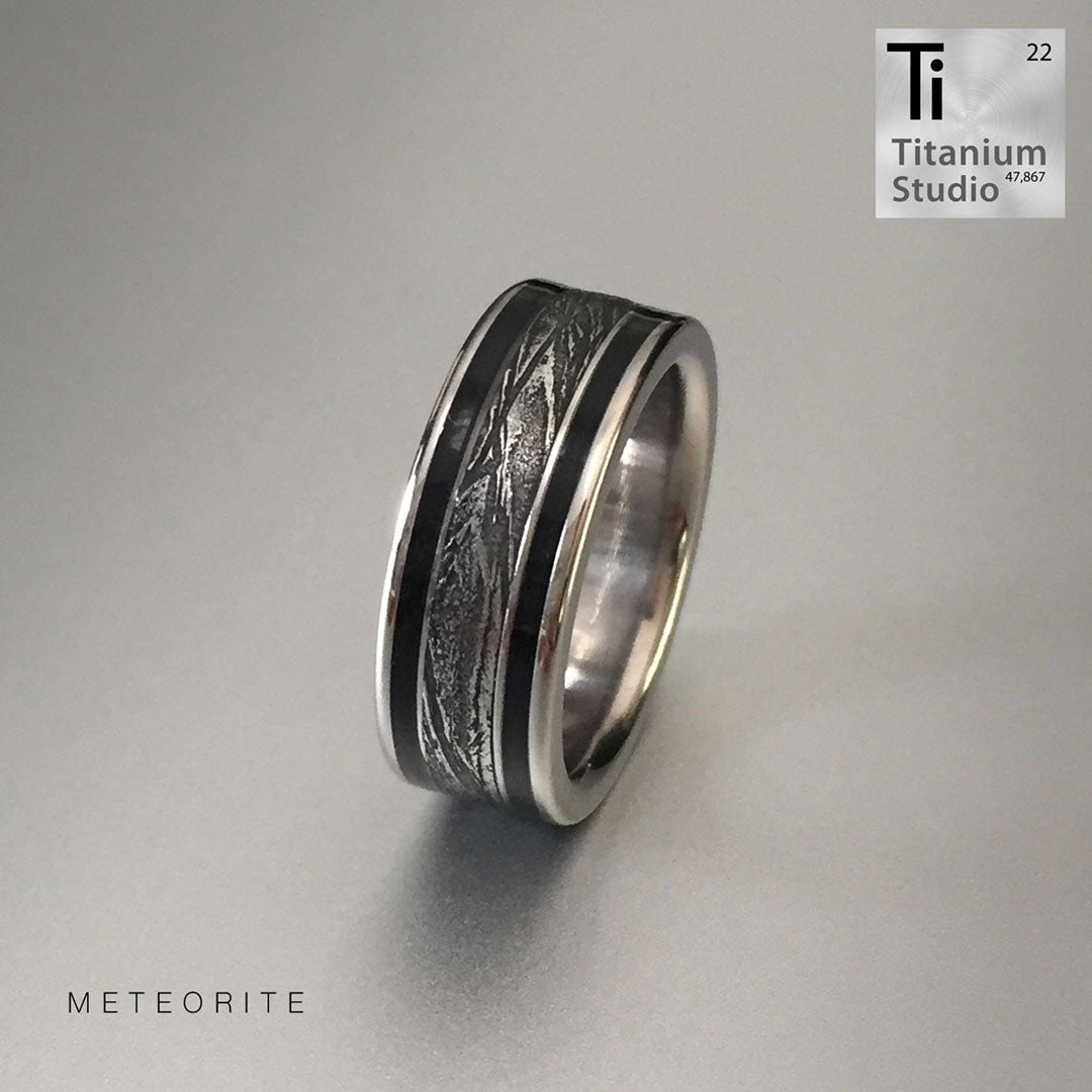 Meteorite and Black Resin Inlay – Titanium Studios Pty Ltd